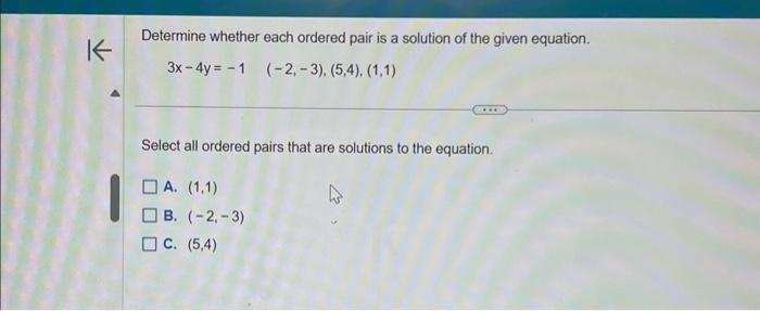 Solved Determine Whether Each Ordered Pair Is A Solution Of