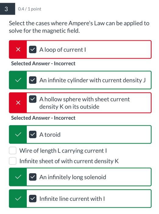 Solved Select the cases where Ampere's Law can be applied to | Chegg.com