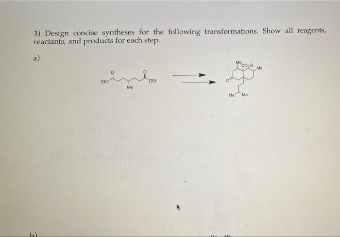 Solved 3) Design concise syntheses for the following | Chegg.com