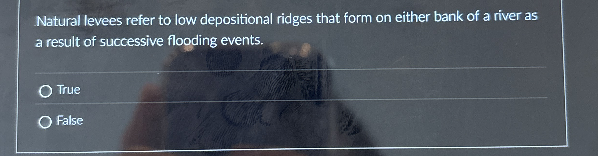 Solved Natural levees refer to low depositional ridges that | Chegg.com