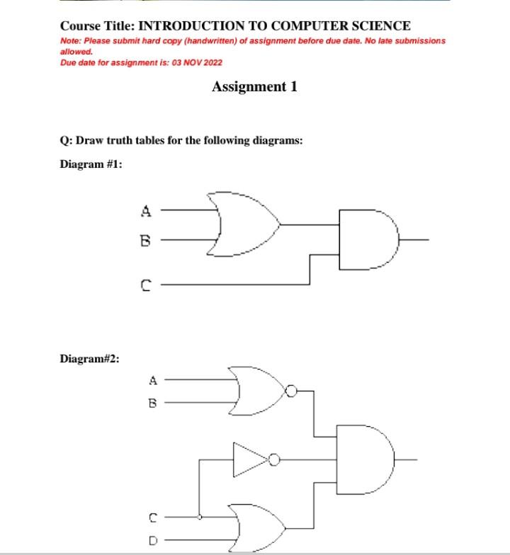 Solved Course Title: INTRODUCTION TO COMPUTER SCIENCE Note: | Chegg.com