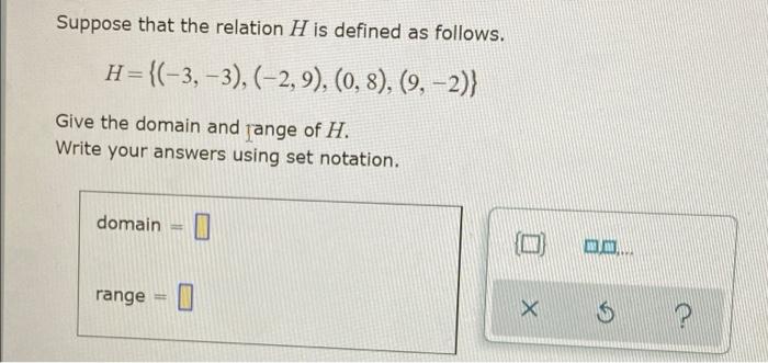 Solved Suppose that the relation H is defined as follows. | Chegg.com