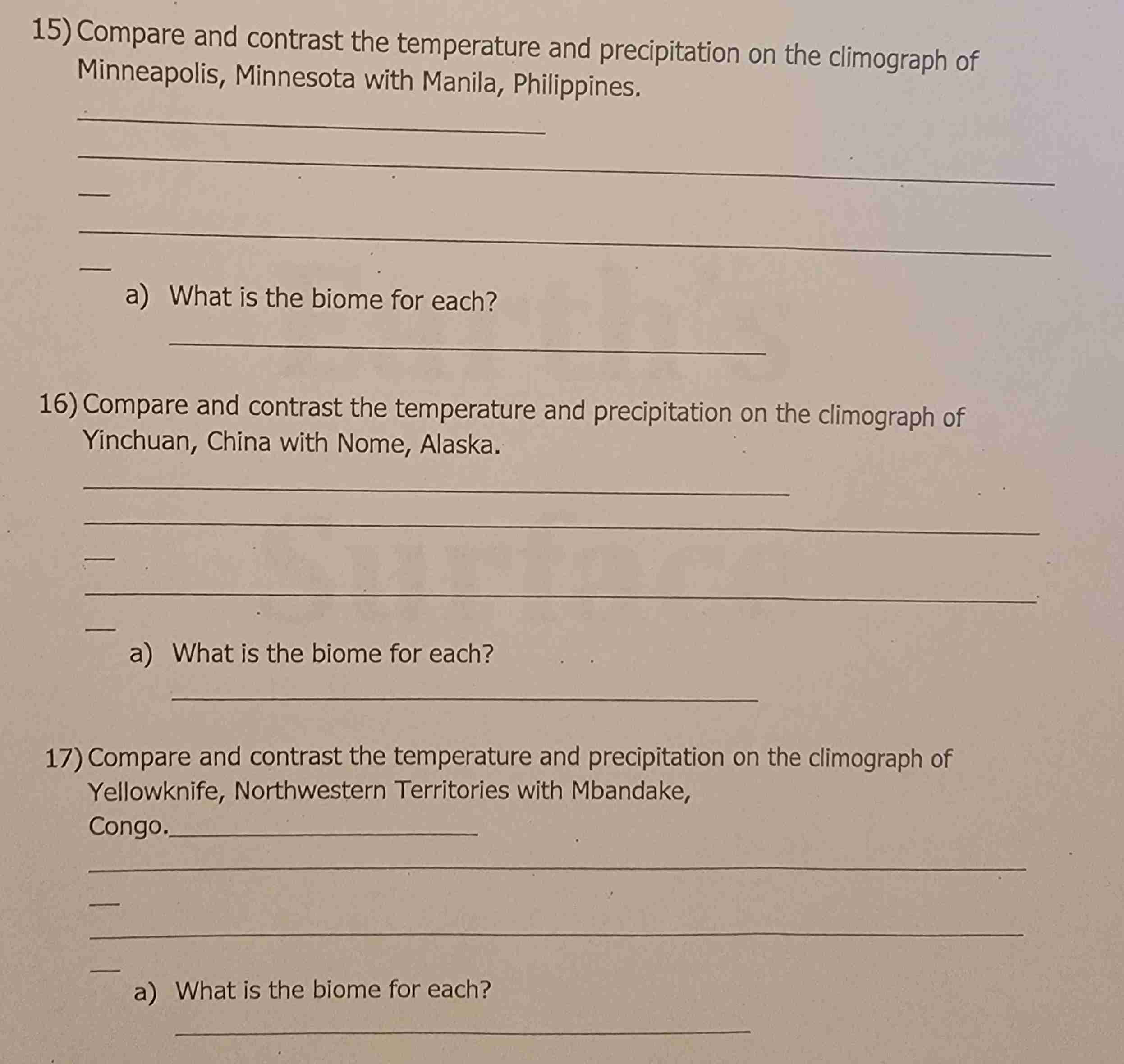 Solved compare and contrast the temperature and | Chegg.com