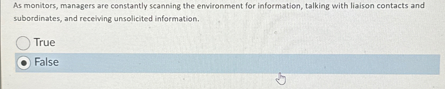 Solved As monitors, managers are constantly scanning the | Chegg.com