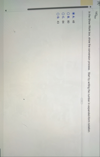 Solved 143live In the Show Work box, show the conversion | Chegg.com