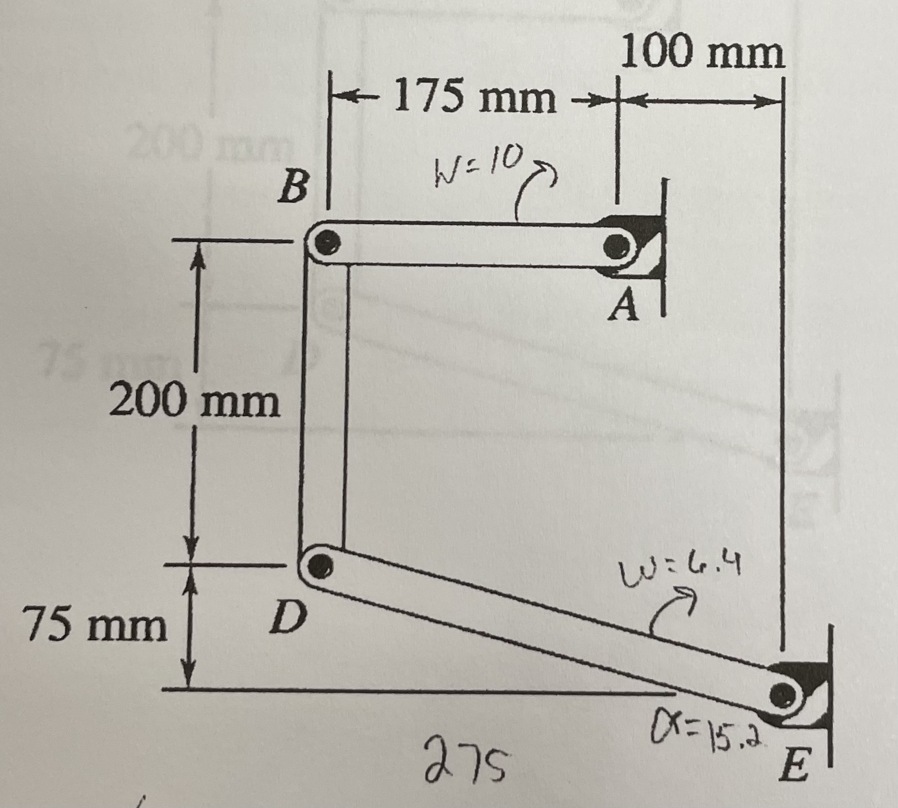 Solved At the instant shown, link AB ﻿has an angular | Chegg.com