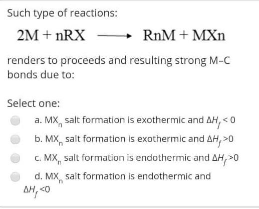 Solved The reaction of RMgX with the Formaldehyde give | Chegg.com