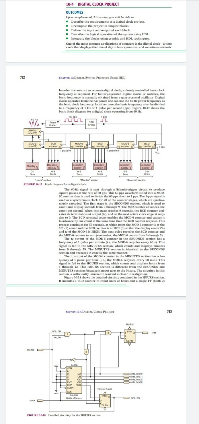 Use DigitalWorks to create a digital clock. Refer to | Chegg.com