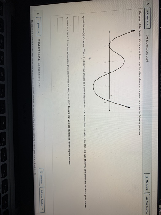 Solved * Incogn 5. -/2 points 0/6 Submissions Used My Notes | Chegg.com