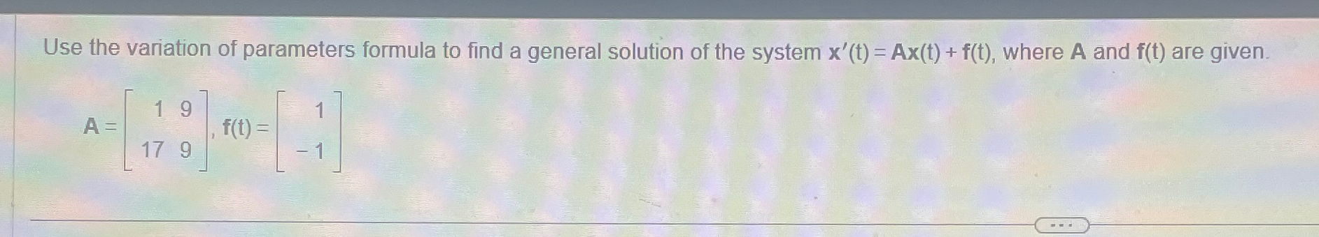 Solved Use the variation of parameters formula to find a | Chegg.com