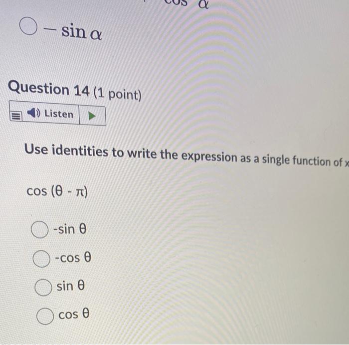 Solved Use identities to write the expression as a single | Chegg.com