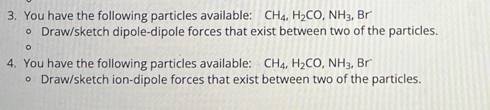 You have the following particles available: | Chegg.com