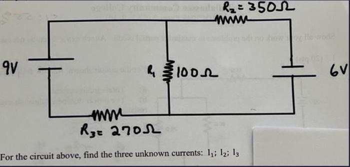Solved For the circuit above, find the three unknown | Chegg.com