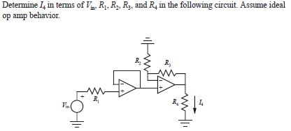 Solved Determine I4 in terms of V in. R1. R2, R3, and R4 m | Chegg.com