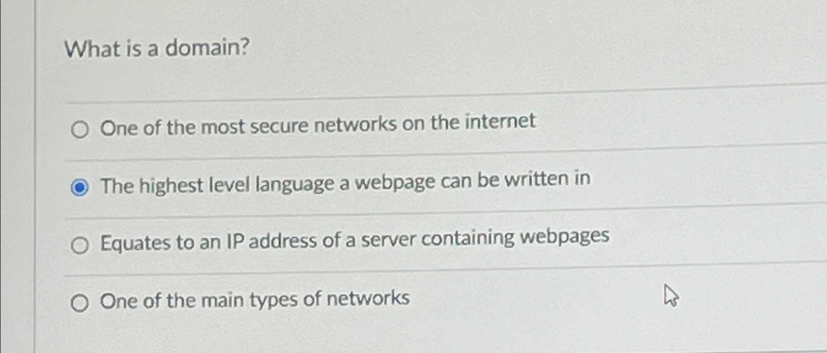Solved What is a domain?One of the most secure networks on | Chegg.com