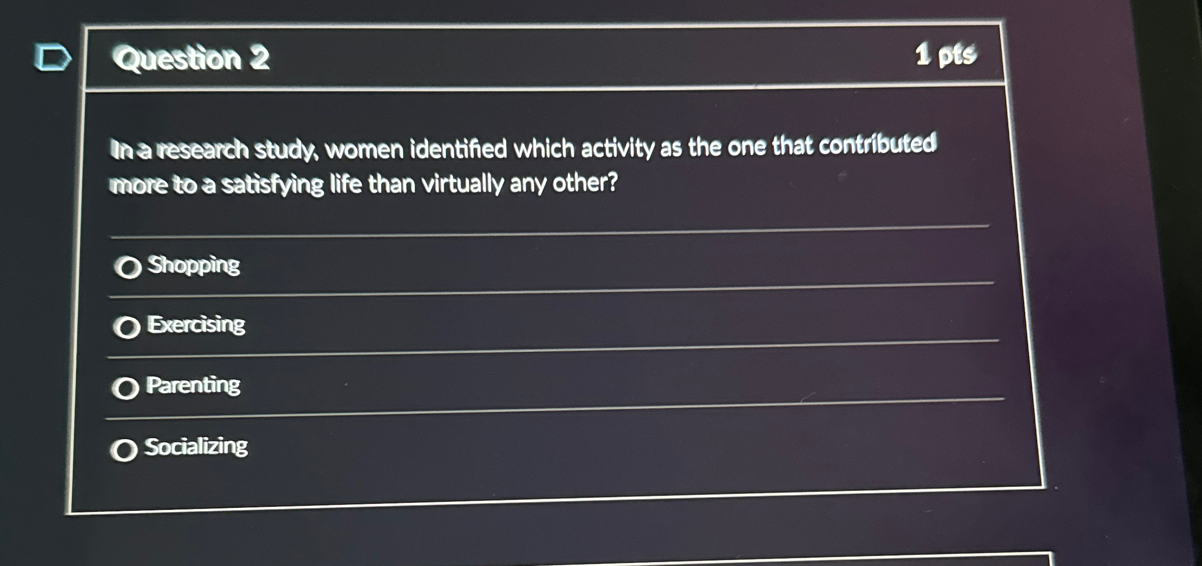 Solved Question 21 ﻿ptsIn a research study, women identified | Chegg.com