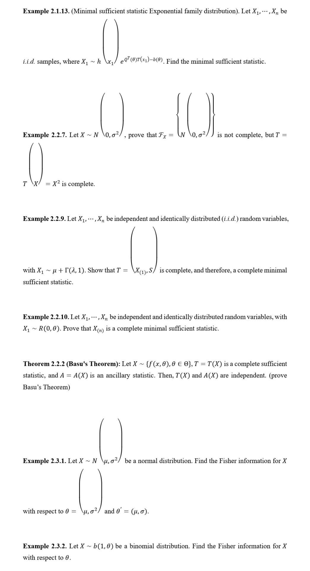 Solved Example 2.1.1. Let X1,⋯,Xn be i.i.d. samples, X1 | Chegg.com