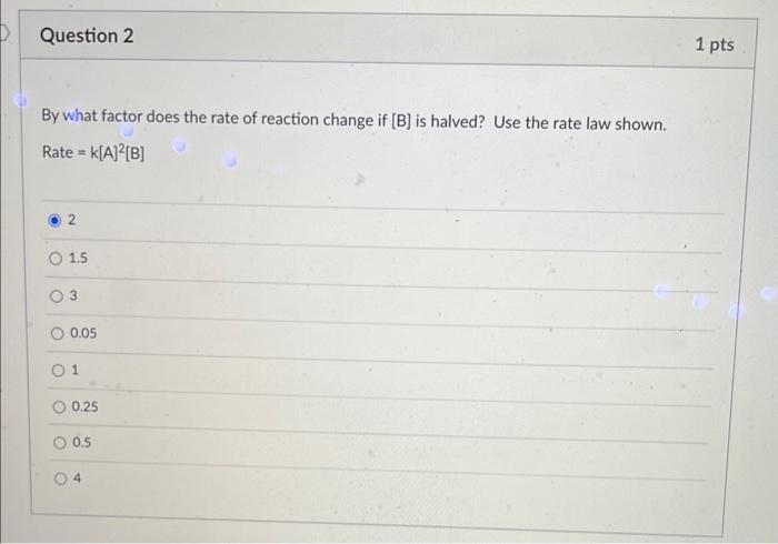 Solved By what factor does the rate of reaction change if | Chegg.com