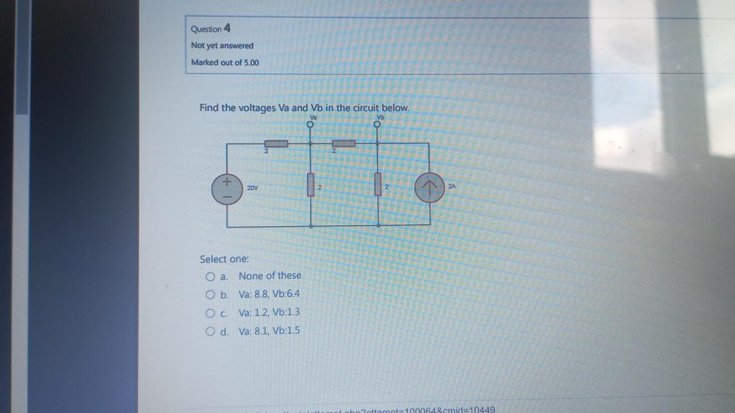 Solved Find the voltages Va and Vb in the circuit below. | Chegg.com