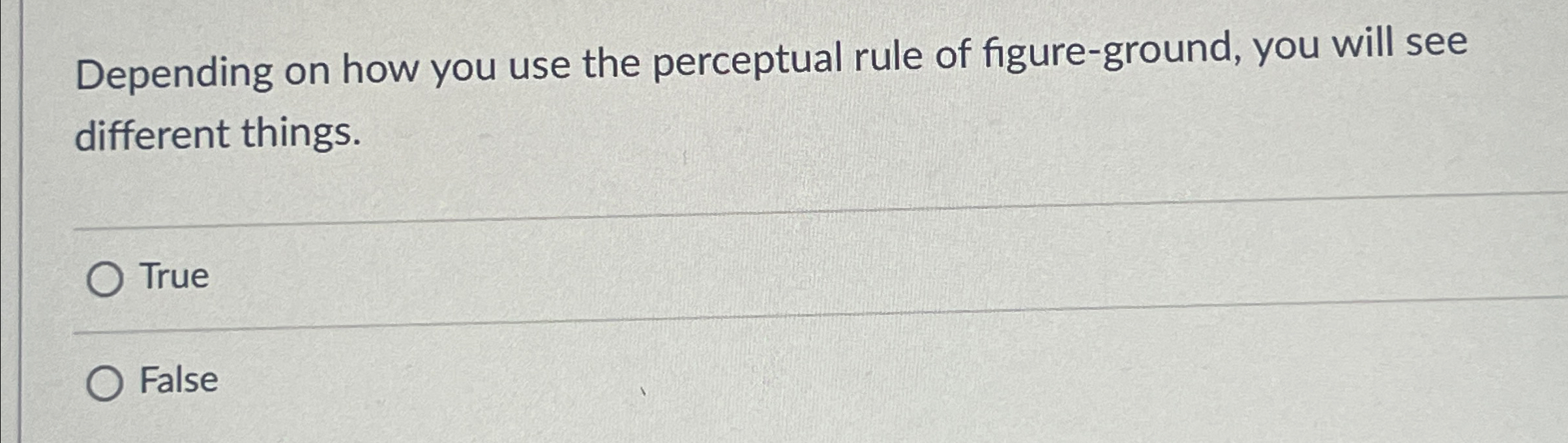 Solved Depending on how you use the perceptual rule of | Chegg.com