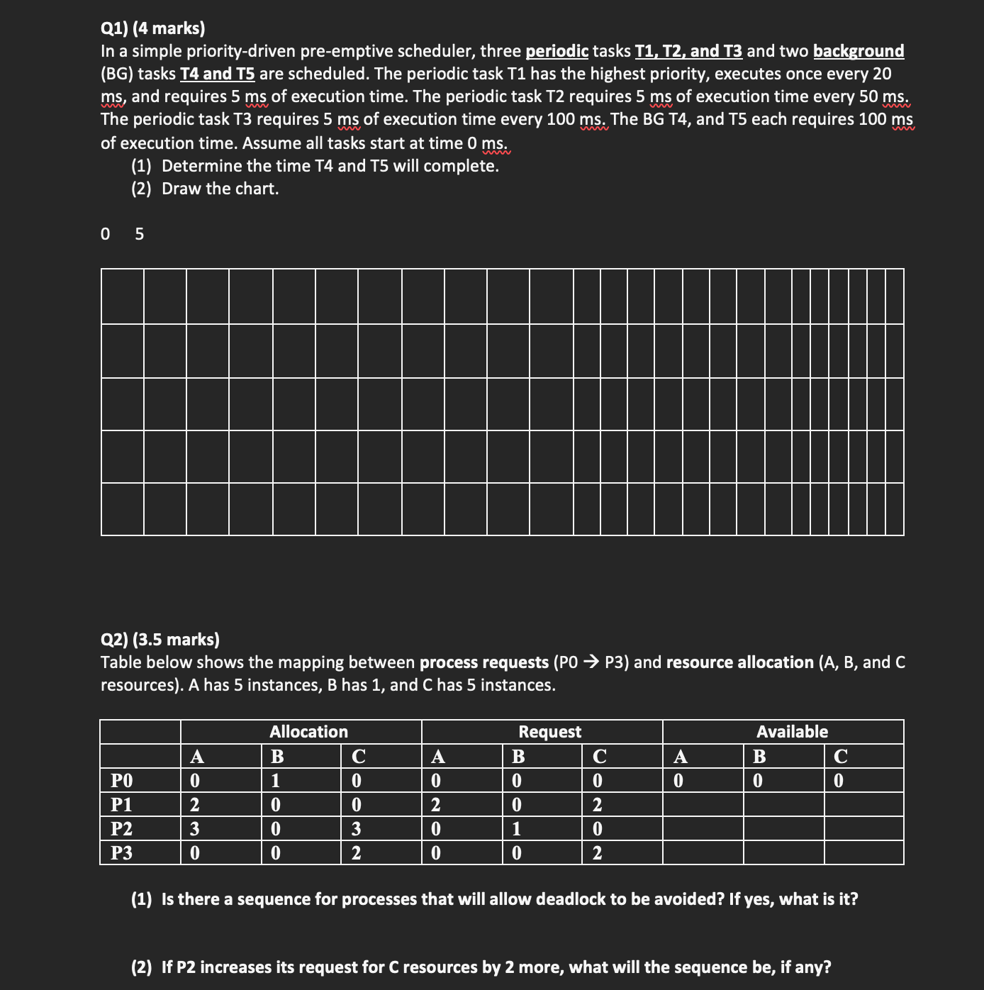 Solved please !! (picture included)Q1) (4 ﻿marks)In a simple | Chegg.com