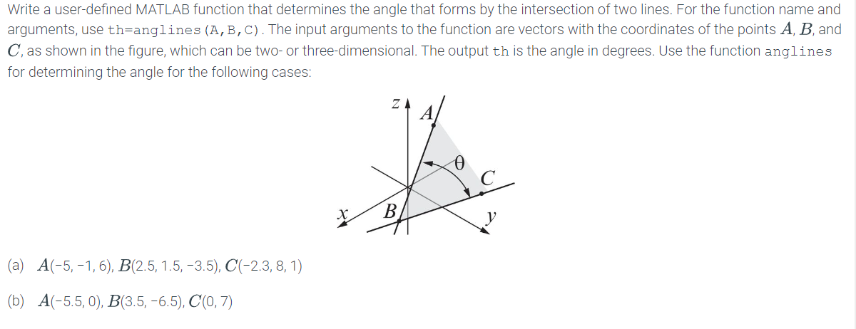 Solved Write a user-defined MATLAB function that determines | Chegg.com