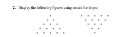Solved 2. Display the following figures using nested for | Chegg.com