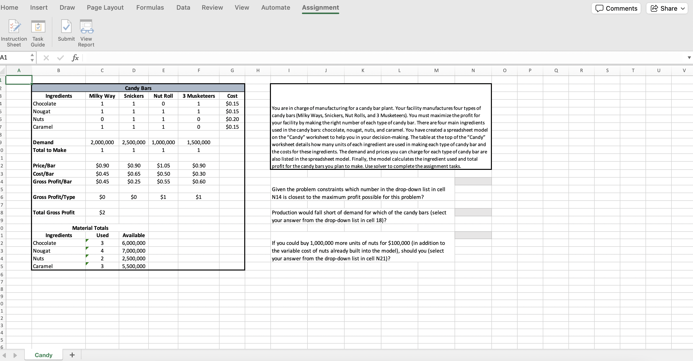 Solved Set up solver to determine how many of each type of | Chegg.com