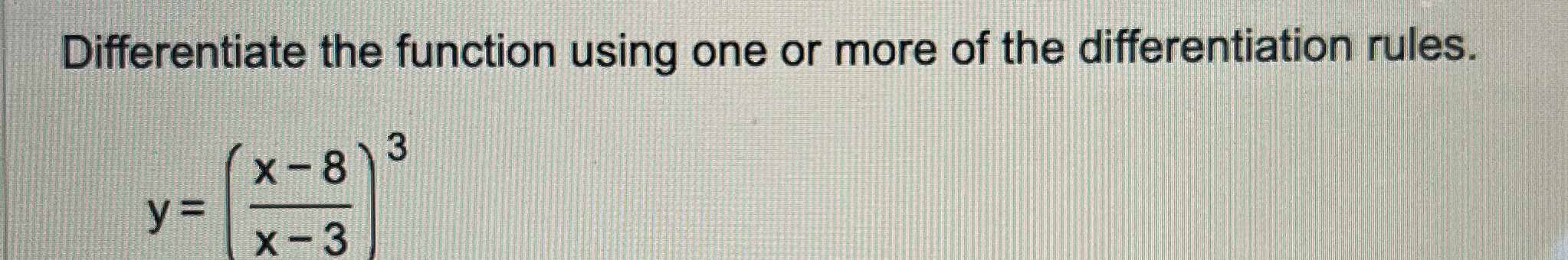 Solved Differentiate the function using one or more of the | Chegg.com