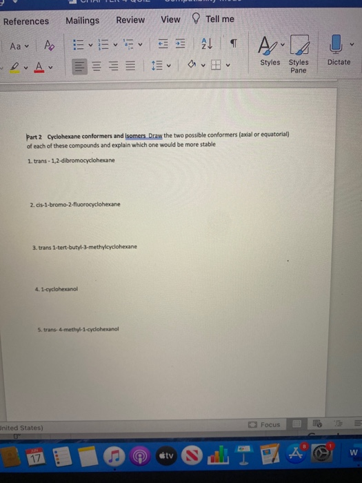 Solved References Mailings Review View Tell me Aav वा REAL | Chegg.com