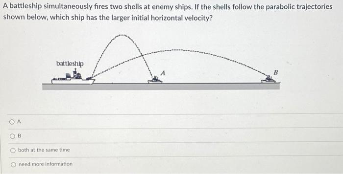 Solved A battleship simultaneously fires two shells at enemy | Chegg.com