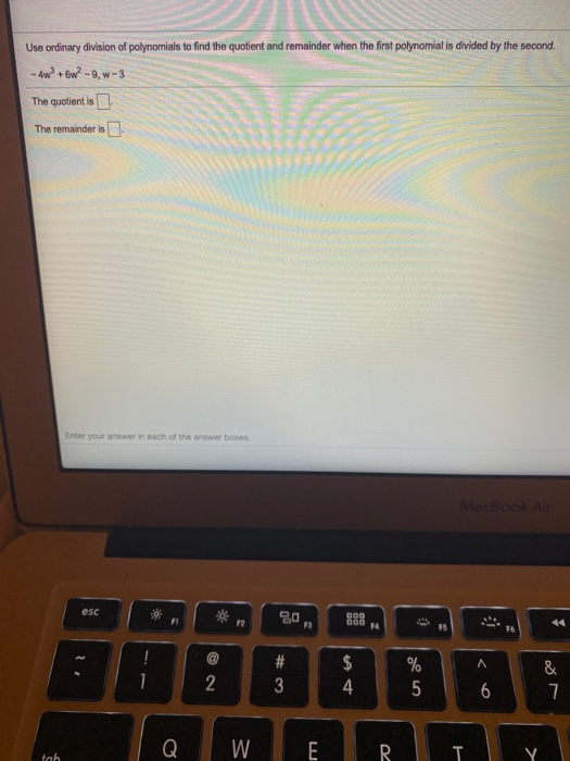 Solved Use ordinary division of polynomials to find the | Chegg.com