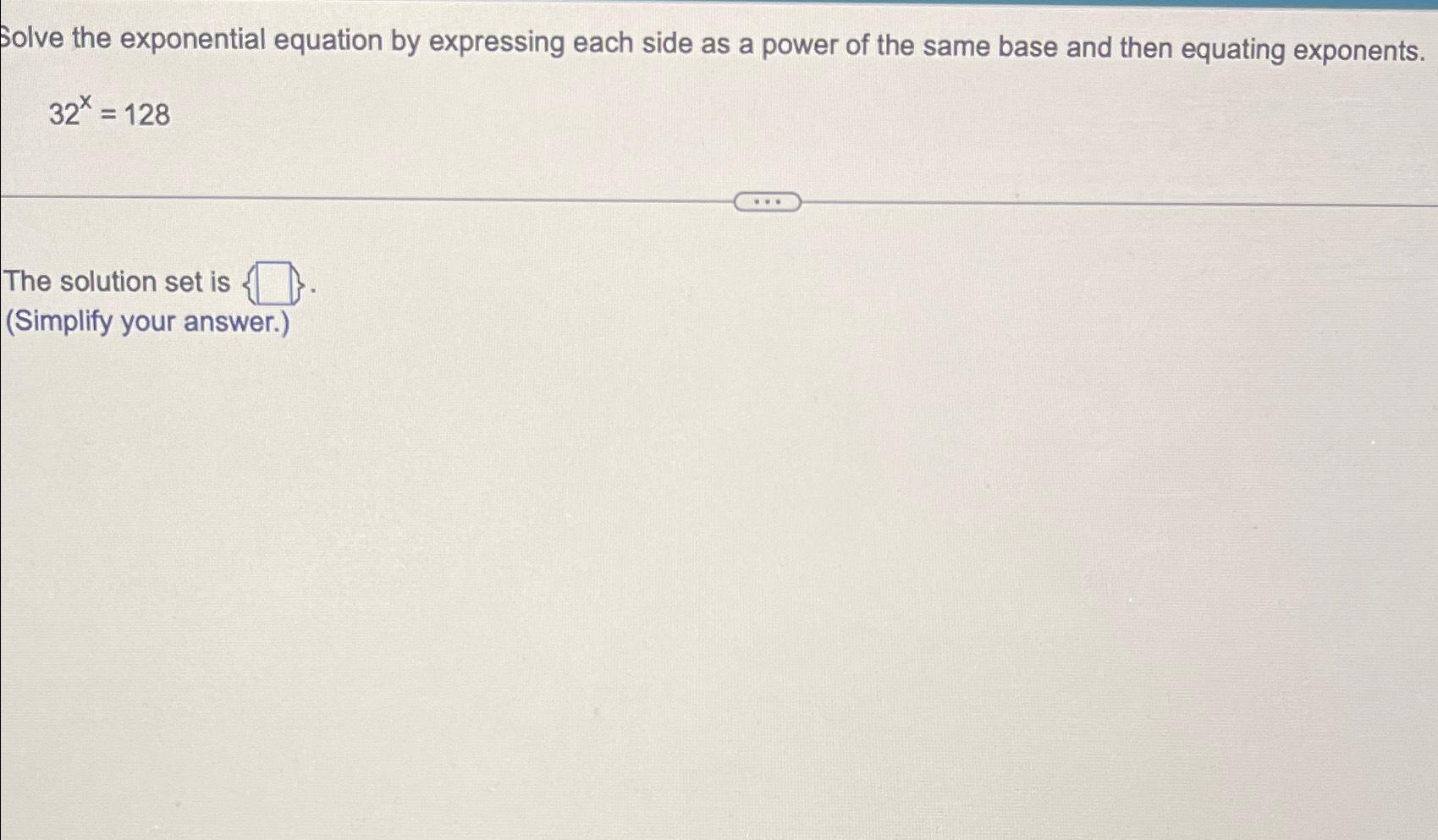 Solved Solve the exponential equation by expressing each | Chegg.com