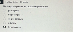Solved Multiple choice 0.5 ﻿pointsThe integrating center for | Chegg.com