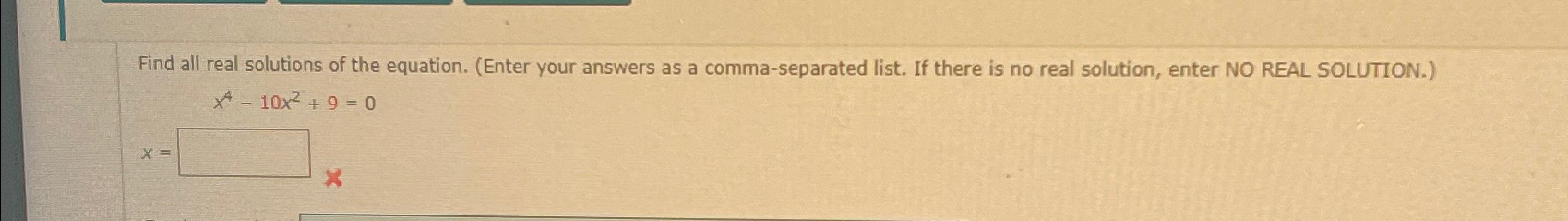 Solved Find all real solutions of the equation. (Enter your | Chegg.com
