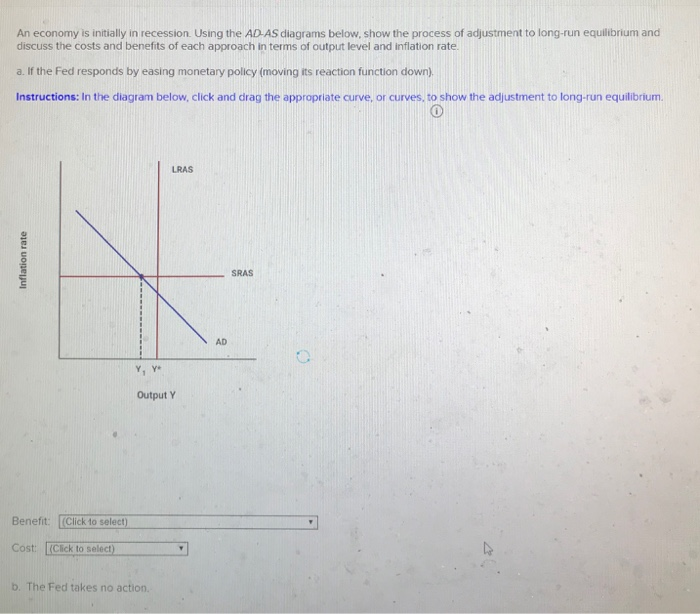 Solved An economy is initially in recession. Using the AD-AS | Chegg.com