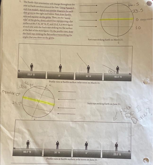 Solved how do I draw the profile view at earth surface: | Chegg.com