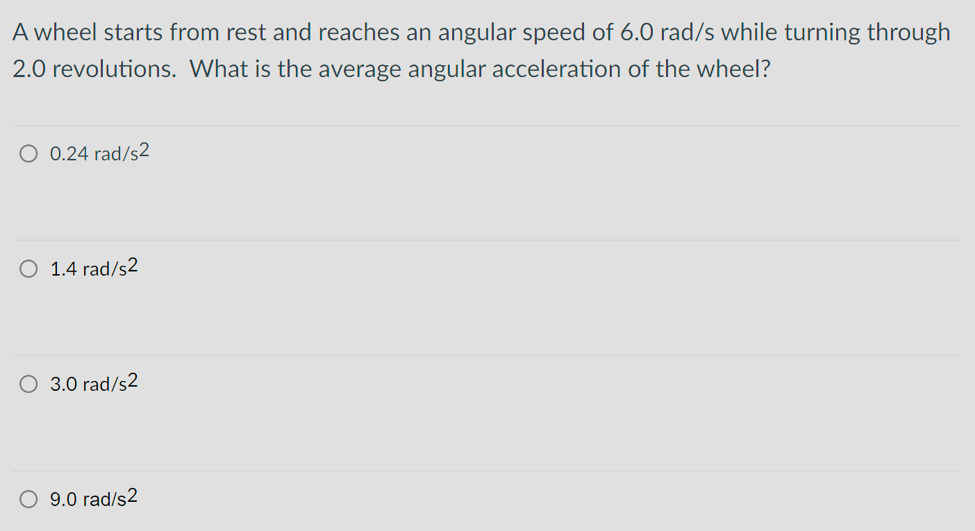Solved A wheel starts from rest and reaches an angular speed | Chegg.com