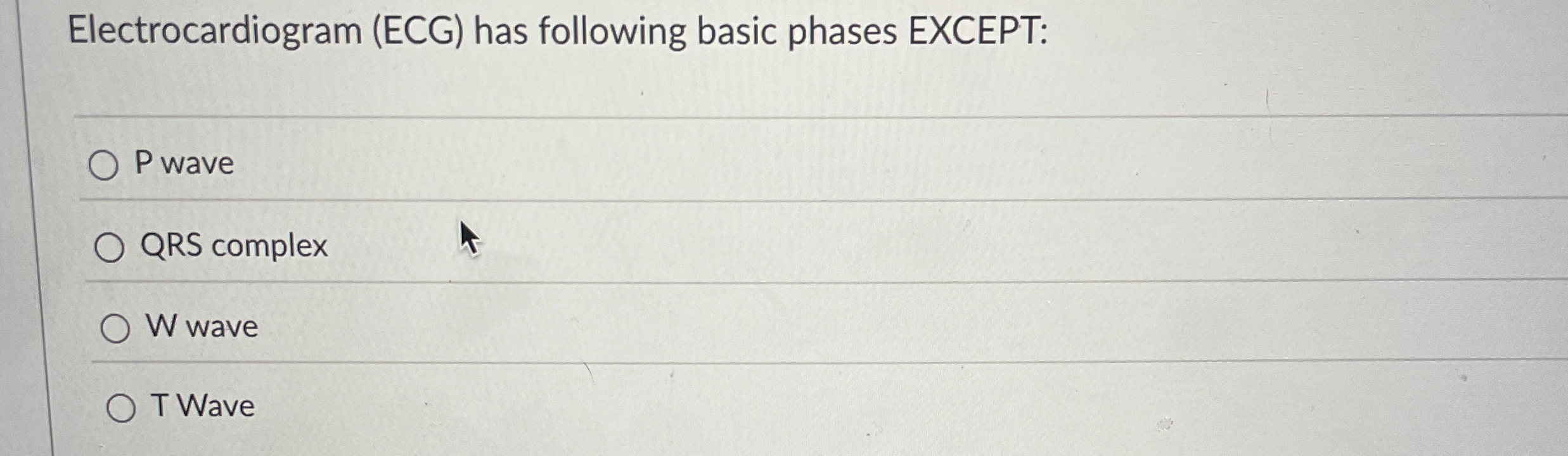Solved Electrocardiogram (ECG) ﻿has following basic phases | Chegg.com