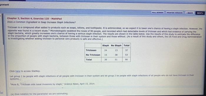 Solved anment PULL SCREEN PRINTER VERSION BACK NEXT Chapter | Chegg.com