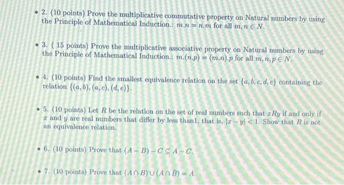 Solved 2. (10 points) Prove the multiplicative commutative | Chegg.com