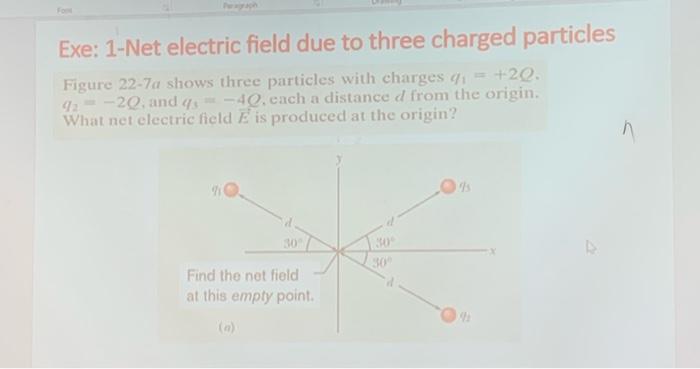 Solved Exe: 1 -Net electric field due to three charged | Chegg.com