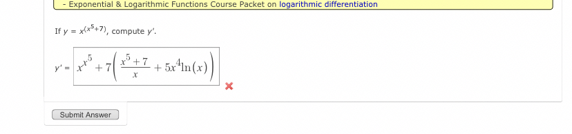 Solved Exponential & Logarithmic Functions Course Packet on | Chegg.com