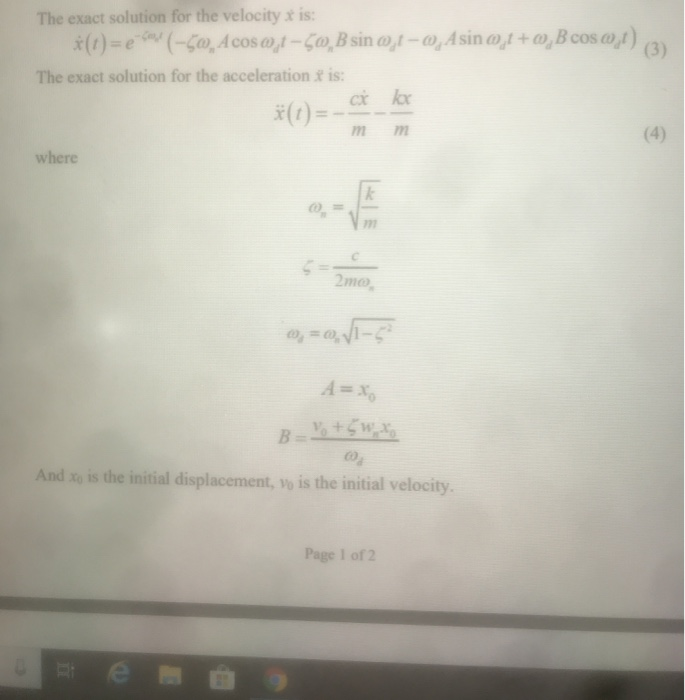 Solved ME 101 Spring 2020 Due Mar. 02 Computational Tools | Chegg.com