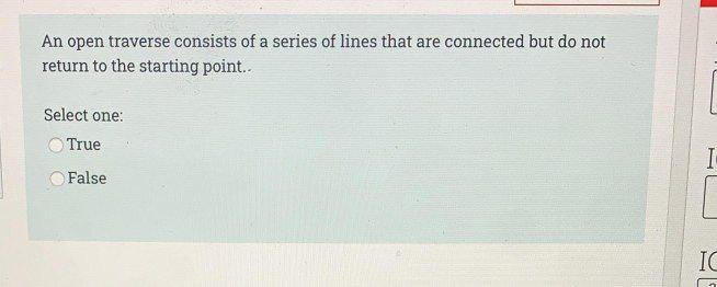 Solved An open traverse consists of a series of lines that | Chegg.com