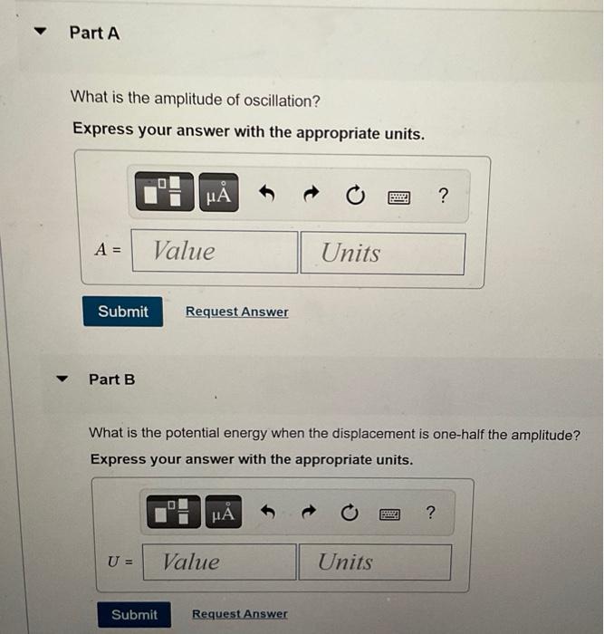 Solved What is the amplitude of oscillation? An object with | Chegg.com