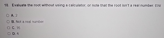 Evaluate the root without using a calculator, or note | Chegg.com