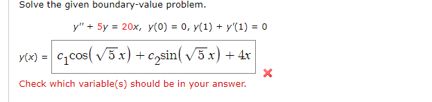 Solved Solve the given boundary-value | Chegg.com