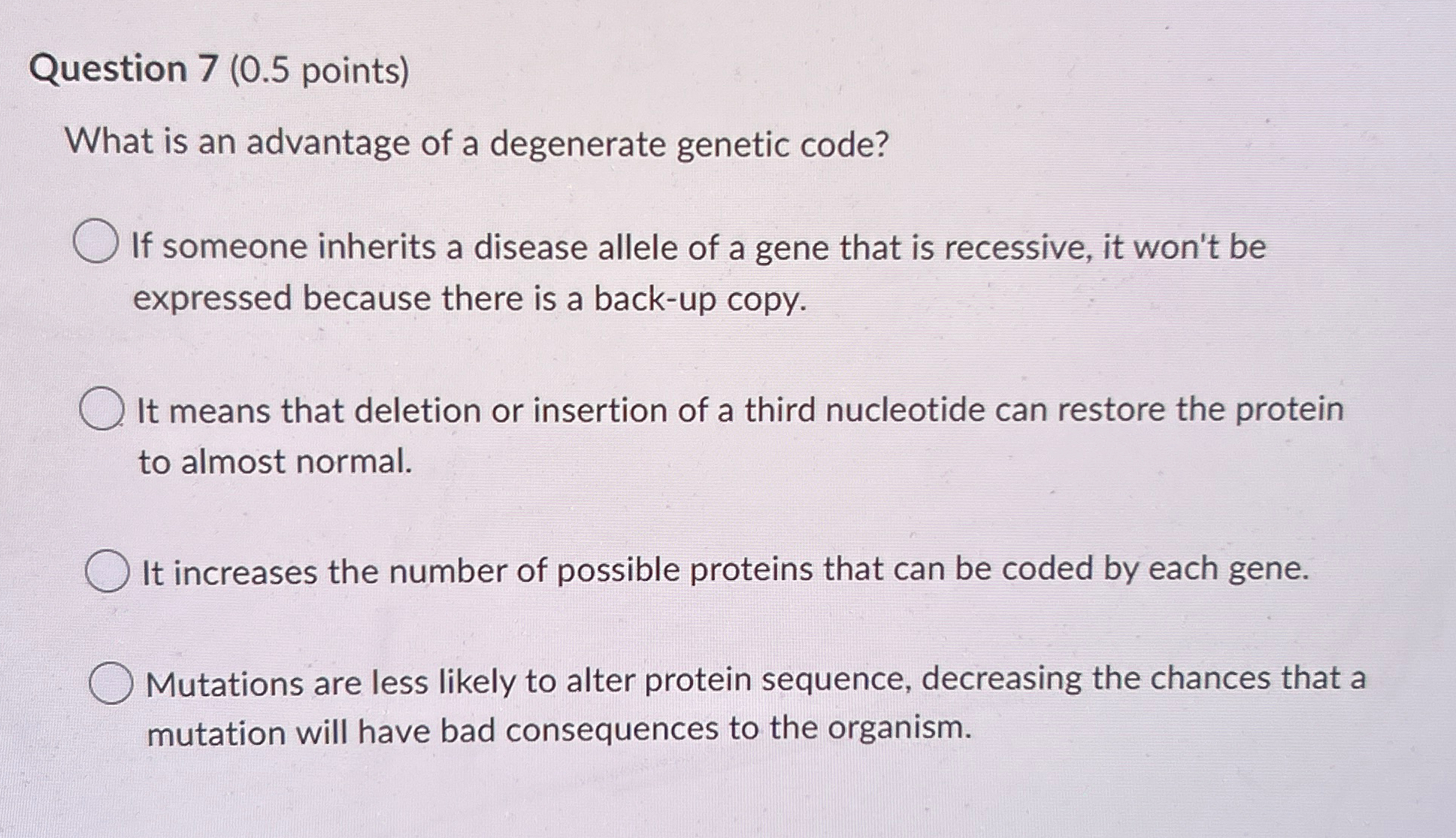 Solved Question 7 ( 0.5 ﻿points)What is an advantage of a | Chegg.com