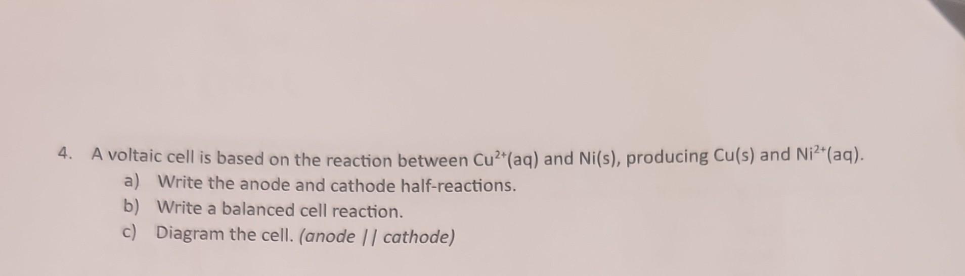 Solved 3. Balance the following redox reaction as if it | Chegg.com